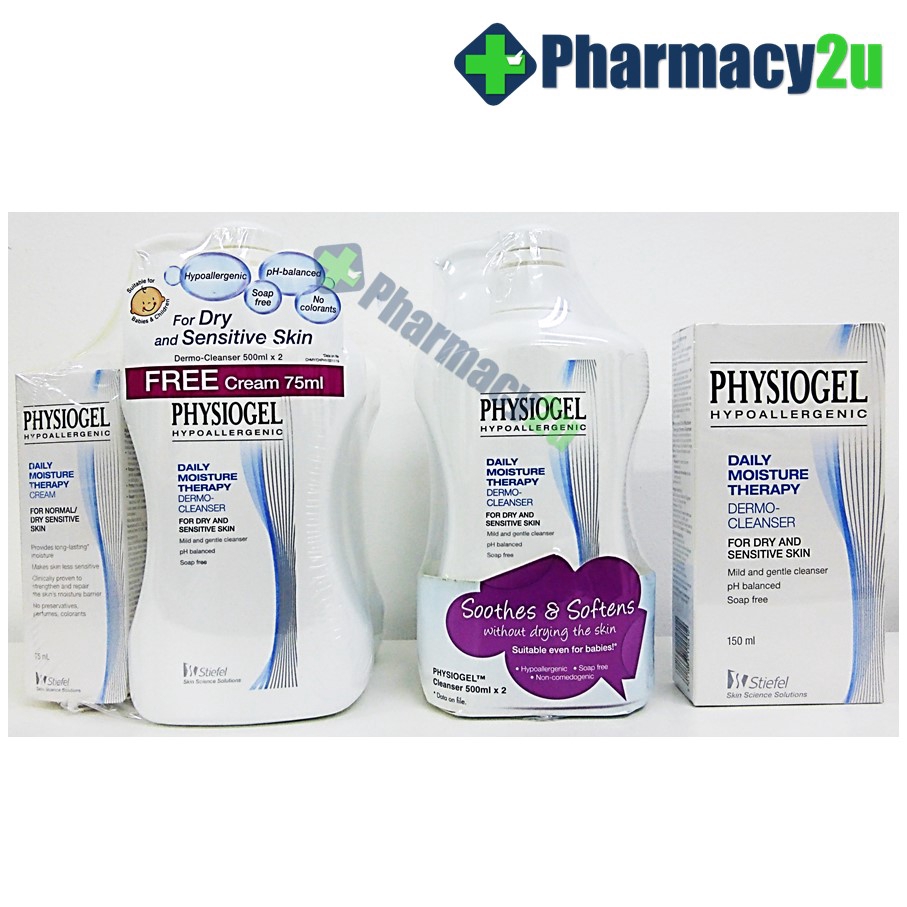 PHYSIOGEL DAILY MOISTURE THERAPY DERMO CLEANSER 150ML/500ML/500MLx2 | Shopee Malaysia
