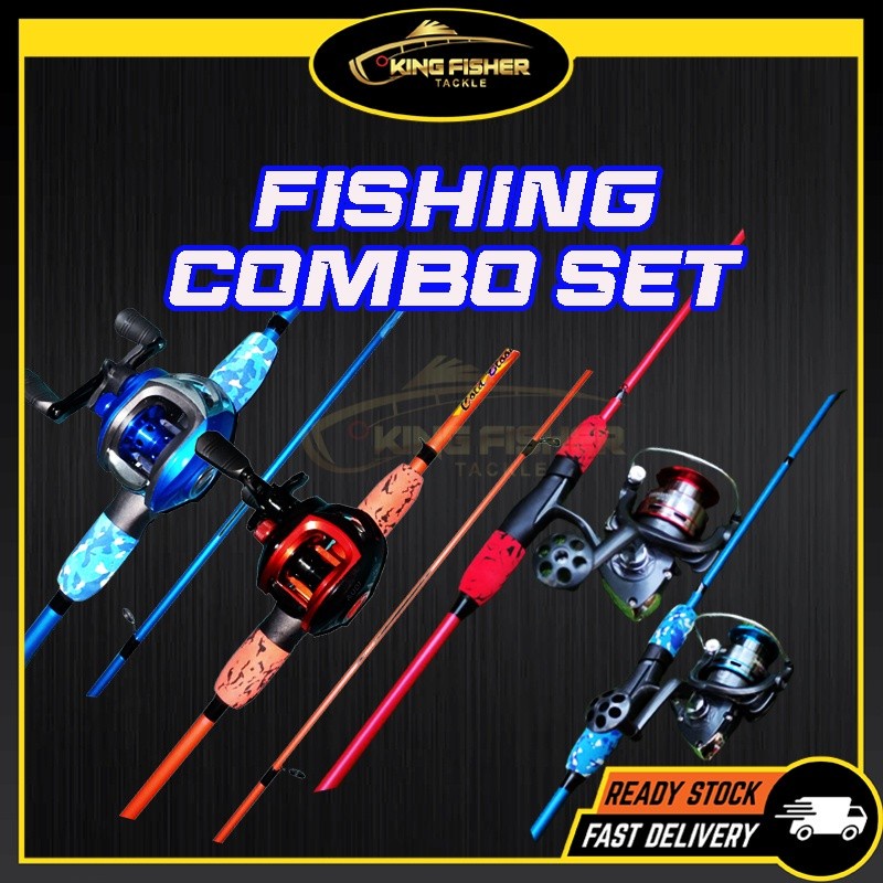 KFT Fishing Combo Set Joran Pancing Set Rod Reel Spinning Mesin Mancing ...