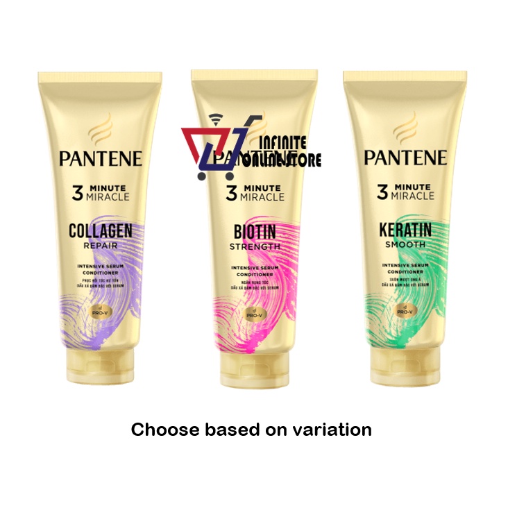 Pantene 3 Minute Miracle Hair Conditioner (150ml) (Collagen Repair ...