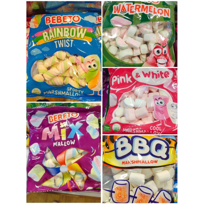 Bebeto Marshmallow Turkey Watermellon, Bbq, MixMallow, Rainbow | Shopee ...