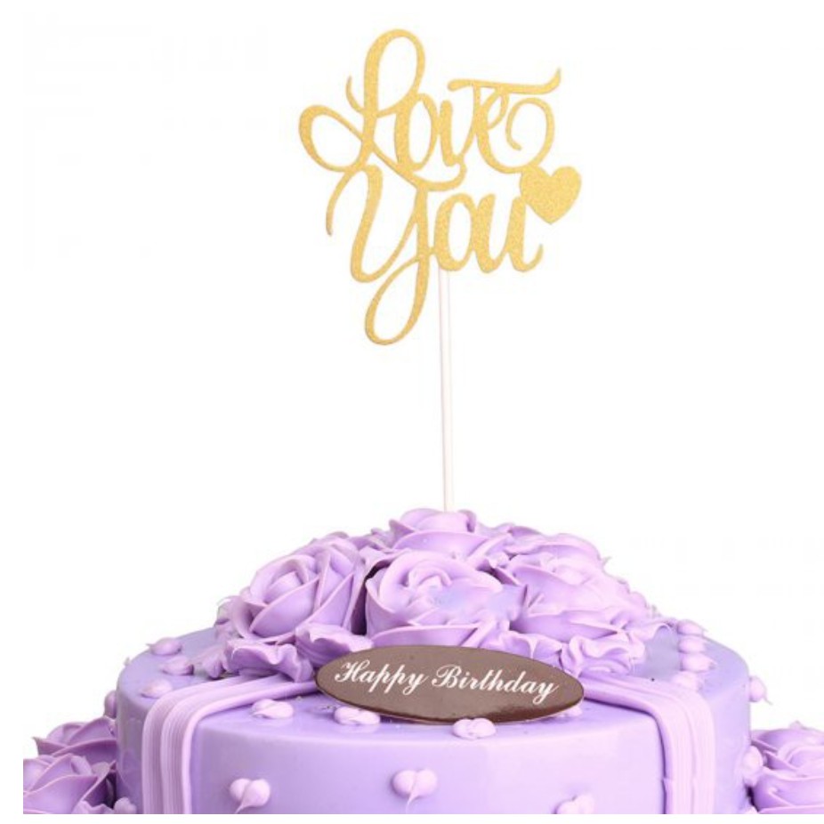 LOVE YOU DEKORASI KEK / CAKE TOPPER🌟🌟MALAYSIA STOCK🌟🌟 | Shopee Malaysia