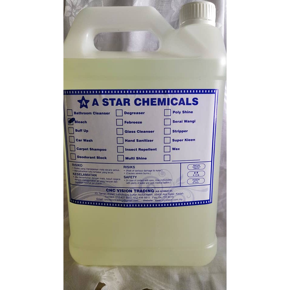 BLEACH PELUNTUR KLOROK PAKAIAN 5 LITER/10 liter | Shopee Malaysia