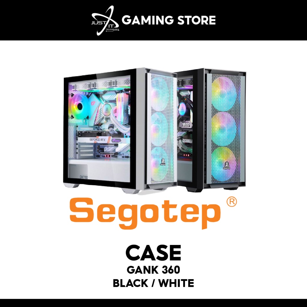 SEGOTEP GANK 360 ATX GAMING CASE BLACK / WHITE | Shopee Malaysia