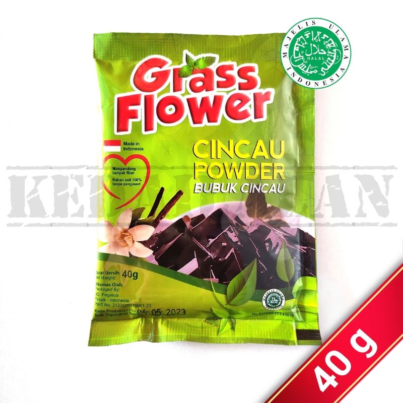 GRASS FLOWER Cincau Powder/Serbuk Cincau/Grass Jelly Powder Halal 40 ...
