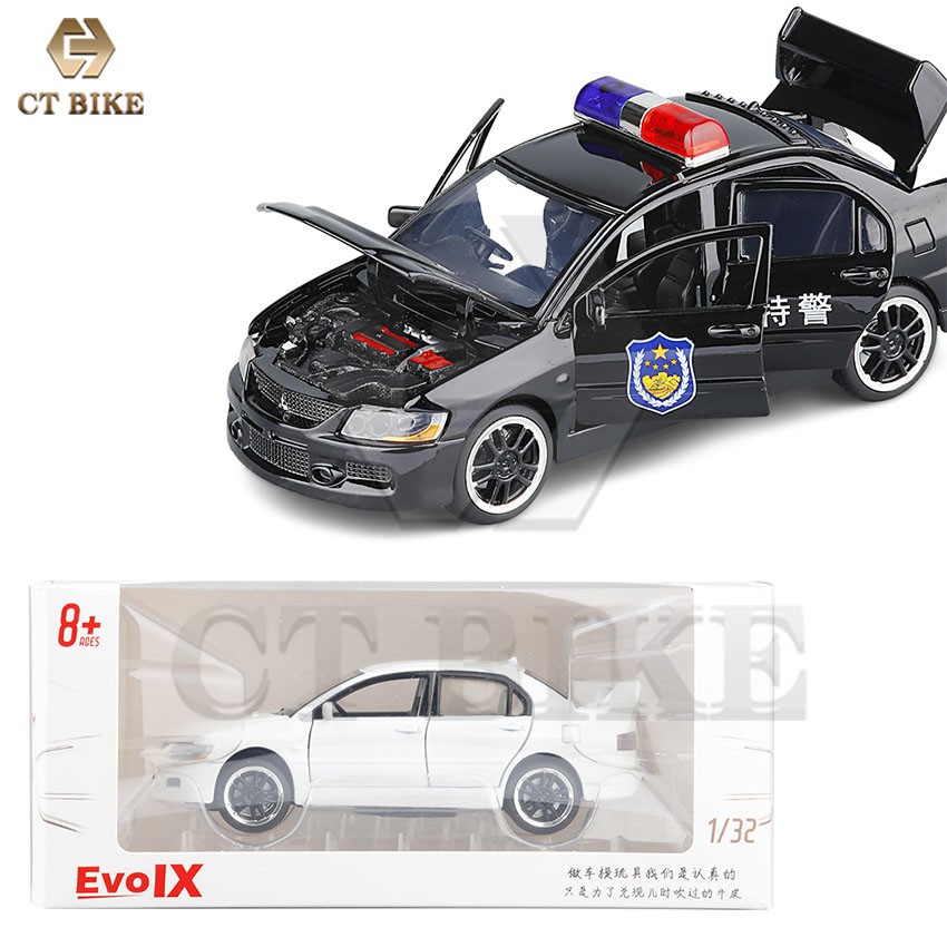 Diecast 1/32 Mitsubishi EVO 9 Model Car Toys SOUND & LIGHT 6 DOORS OPEN ...