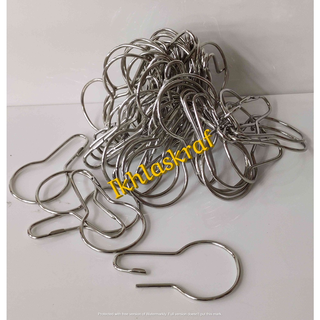 ( BJ 2074 ) Aksesori alatulis besi sangkut bentuk bujur 5 biji / peket ...