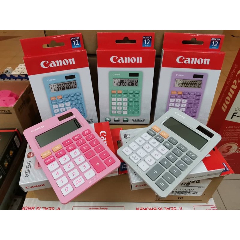 Canon Calculator AS-120V ll 12 Digit | Shopee Malaysia