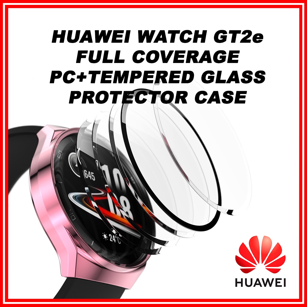Huawei Watch GT2E Case With Tempered Glass 2in1 Full Coverage Cover ...