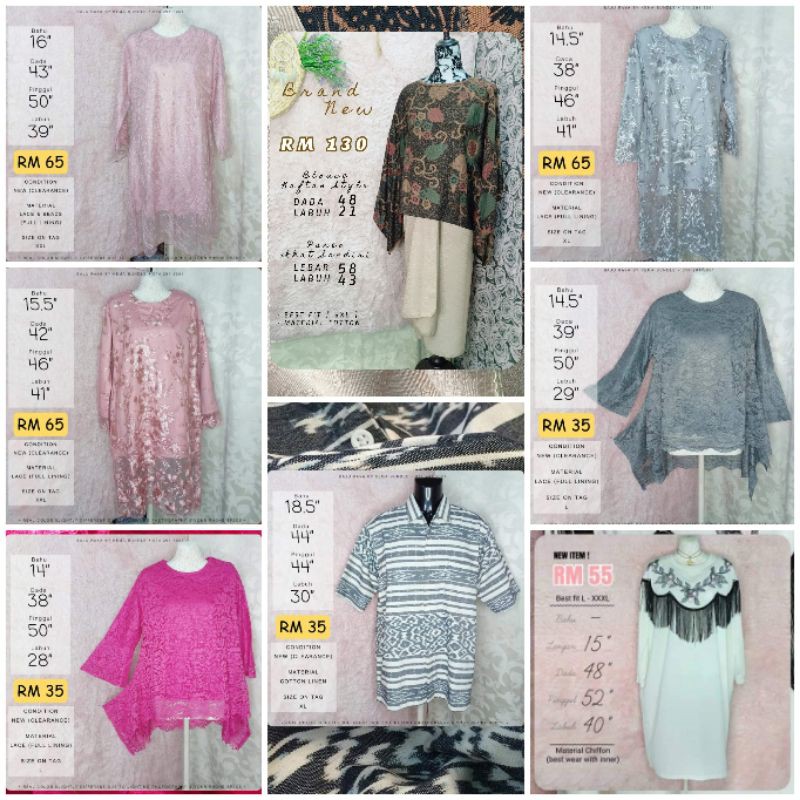 Baju Kurung | Blouse | Kemeja Lelaki | Lace | Labuci | Manik | Pario ...
