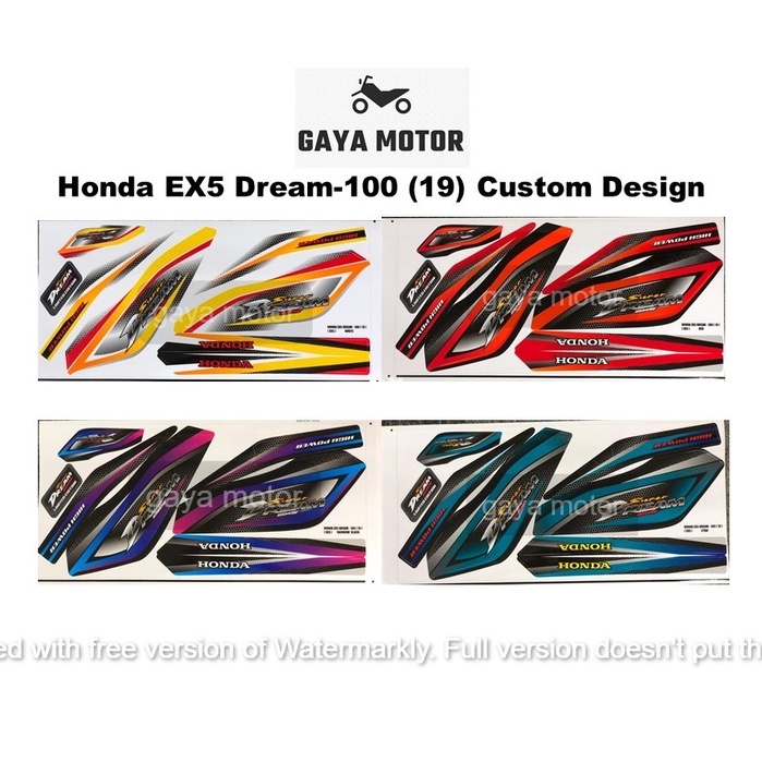 Honda EX5 Dream-100 (19) Custom Design Body Sticker | Shopee Malaysia