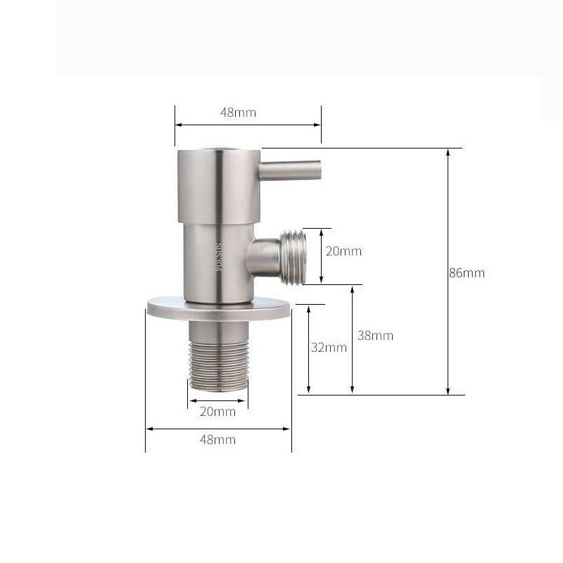 SG suitable READY STOCK 1/2" Stainless Steel Quarter Turn Angle Valve 1 ...