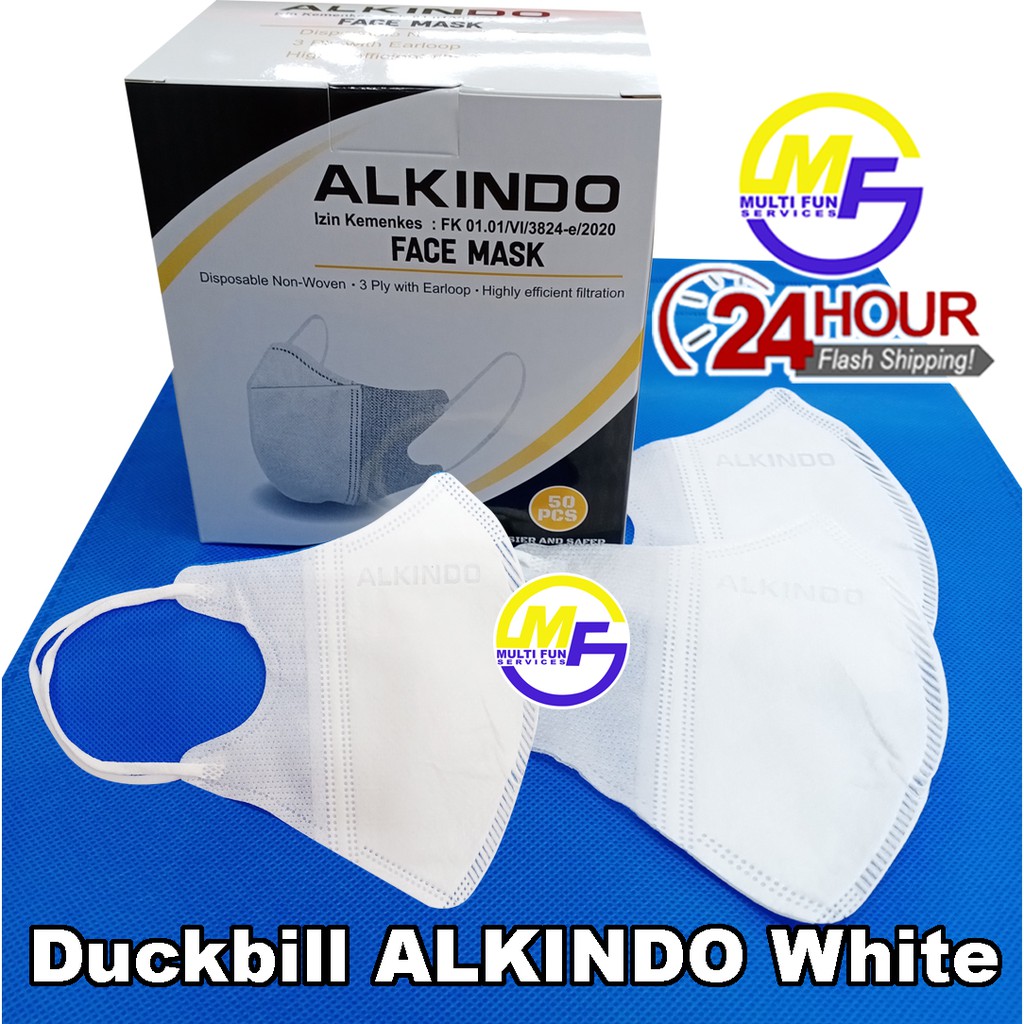 ALKINDO Duckbill 3D Face Mask Earloop Disposable Face Mask 4ply 50pcs ...