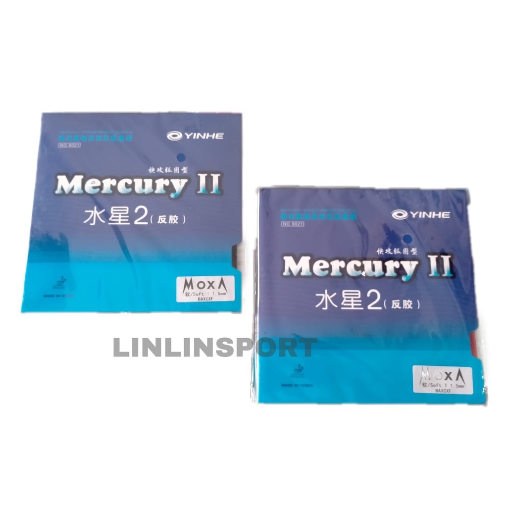 YINHE MERCURY II 1.5 MM RUBBER / RUBBER YINHE SOFT TABLE TENNIS BET ...