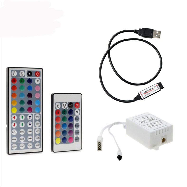 LED RGB Controller DC5-12V Mini 44/24 Key IR Remote Controller For 3528 ...