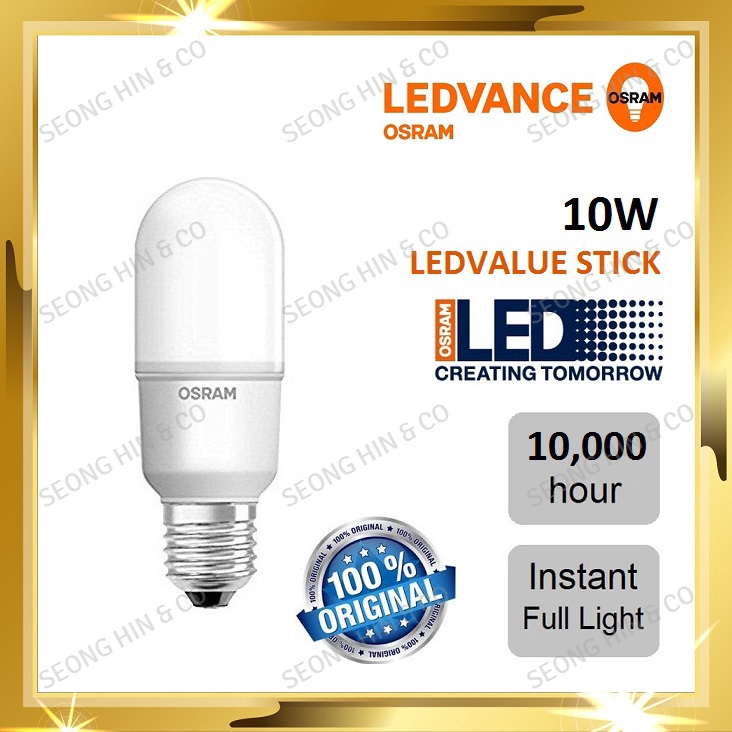 OSRAM LEDVANCE 7w 10w 12w LED Stick Bulb E27 WarmWhite / Daylight / MENTOL LED | Shopee Malaysia