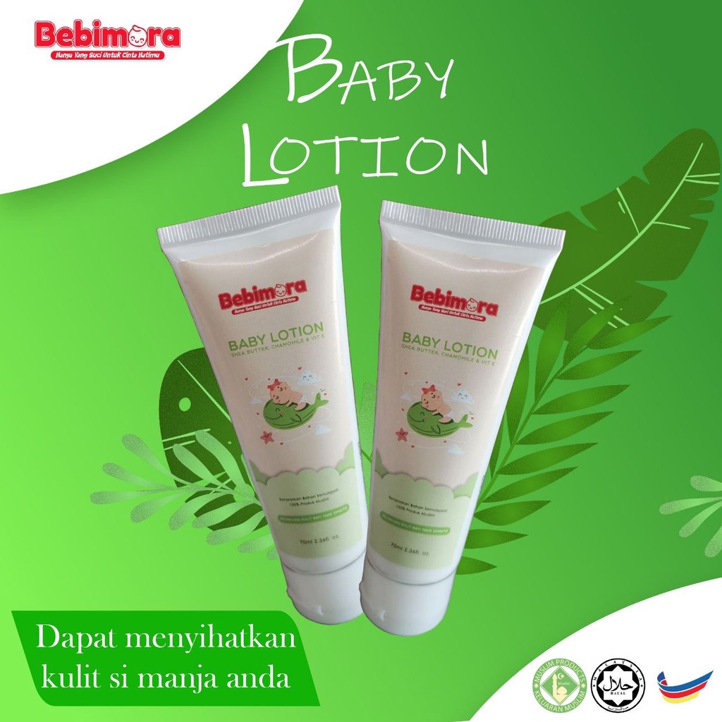 Losyen Baby Bebimora organic berasaskan bahan semula jadi sesuai kulit ...