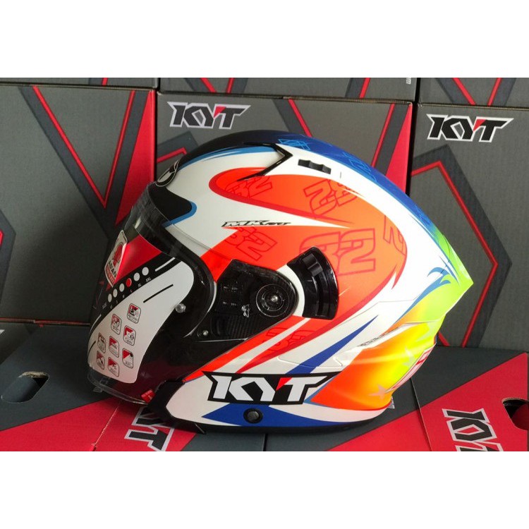 KYT NFJ Isaac Vinales (Open face with double visor helmet) | Shopee ...