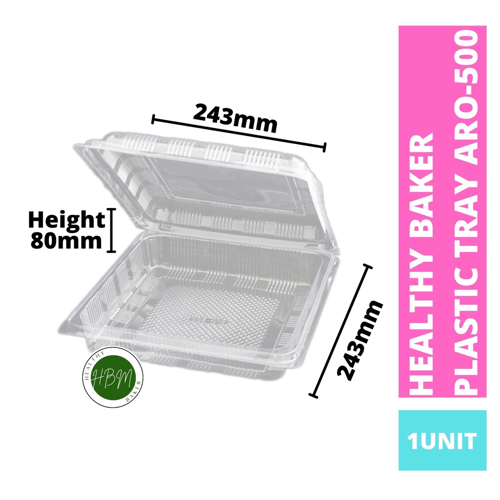 Ready Stock 10pcs ARO-500 - Plastic Tray with Lock Bakery Disposable ...