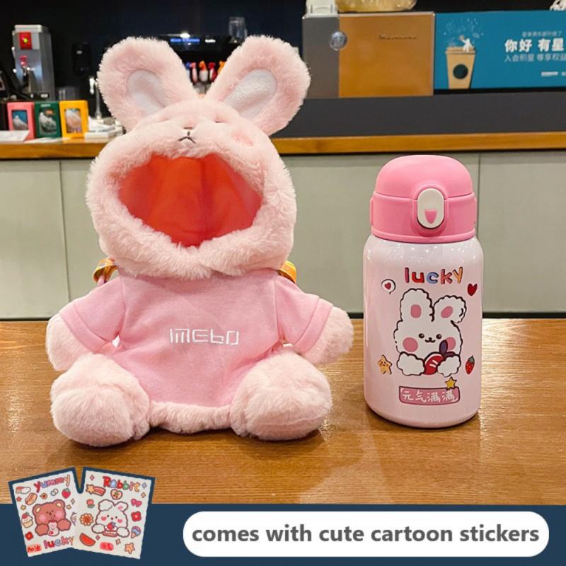 Cartoon Cute Bear Water Bottle botol air viral Thermos Mug Kettle with ...
