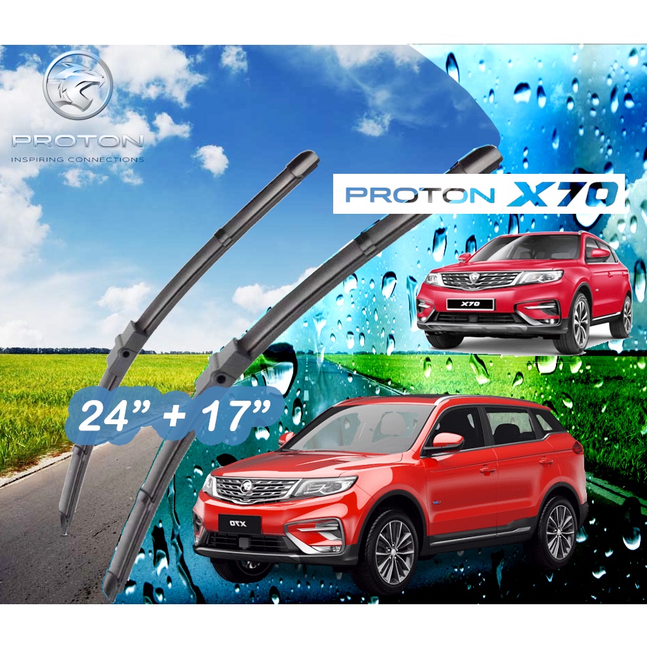 PROTON X70 SOONERS OEM SOFT WIPER - ( 1 PAIR SIZE: 24" + 17") | Shopee ...