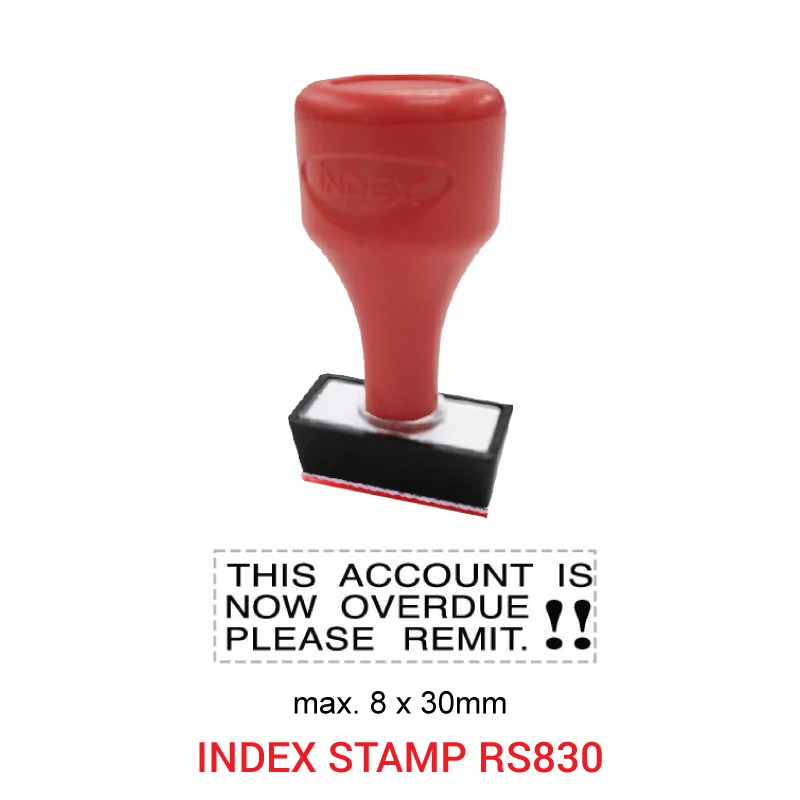 Index Stamp Traditional Red Rubber Stamp Custom Made RS830 (max. 8 x ...