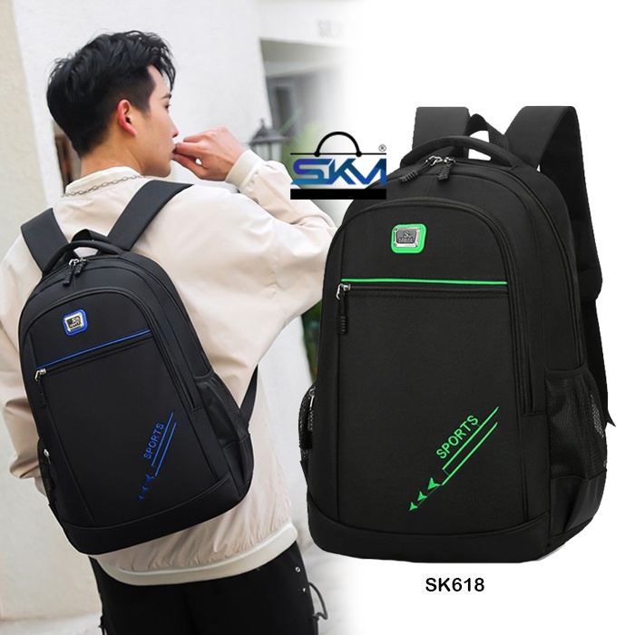 SKM New Trendy Bagpack Large Capacity College School Student Laptop Backpack Beg Sekolah / Beg ...