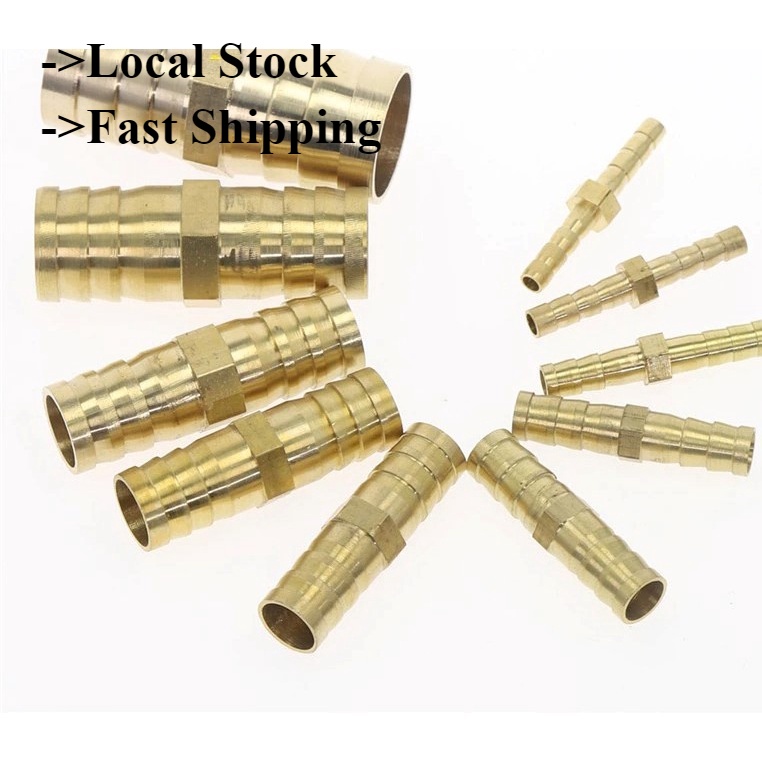 Brass Straight Barbed Connectors 3 to 25mm Equal Diameter Barb Copper ...
