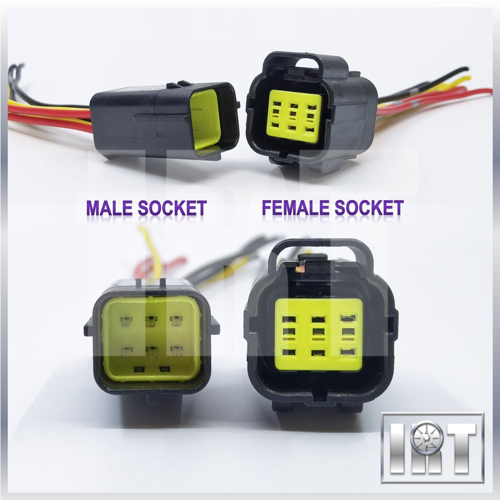 6 Pin Gearbox Socket Getz Hyundai Connector Gear Box Kereta Soket ...
