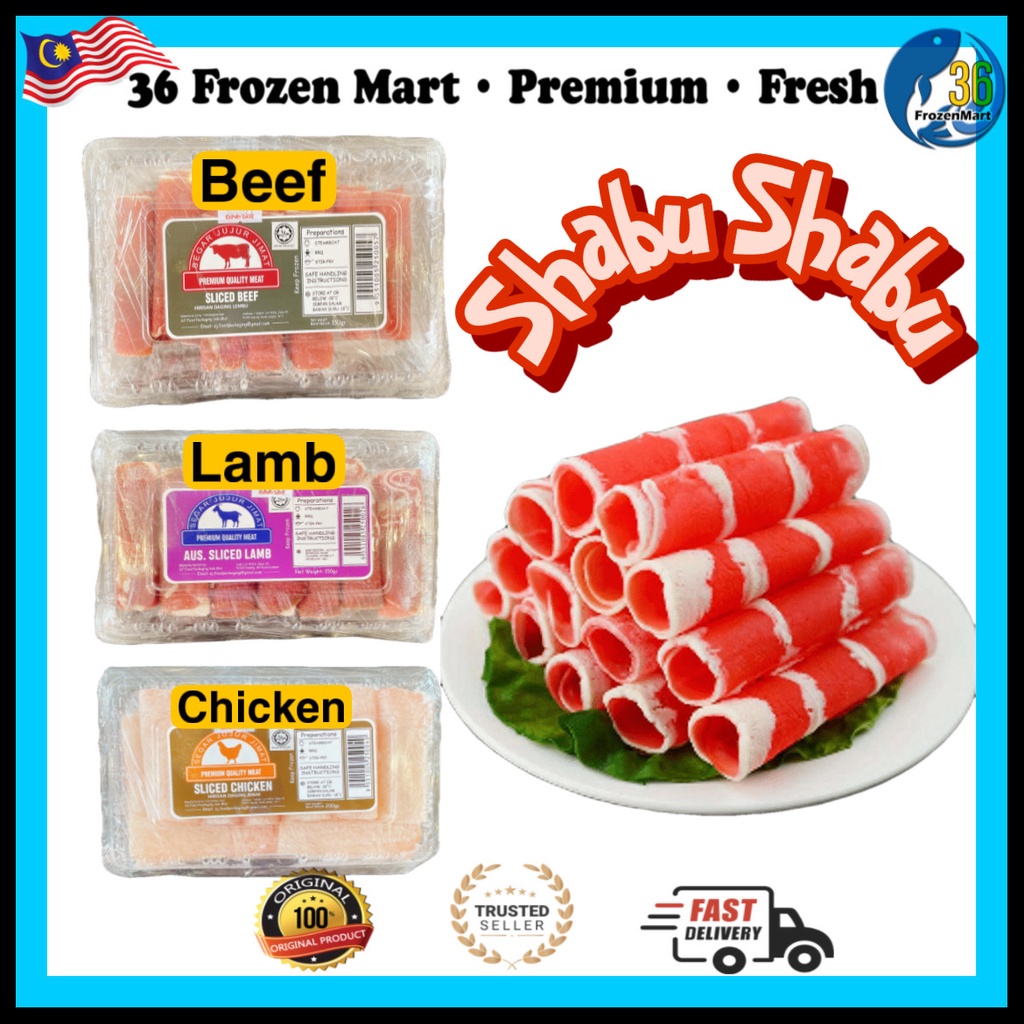 Shabu Shabu Sliced Beef Sliced Lamb Sliced Chicken Meat Steamboat ...