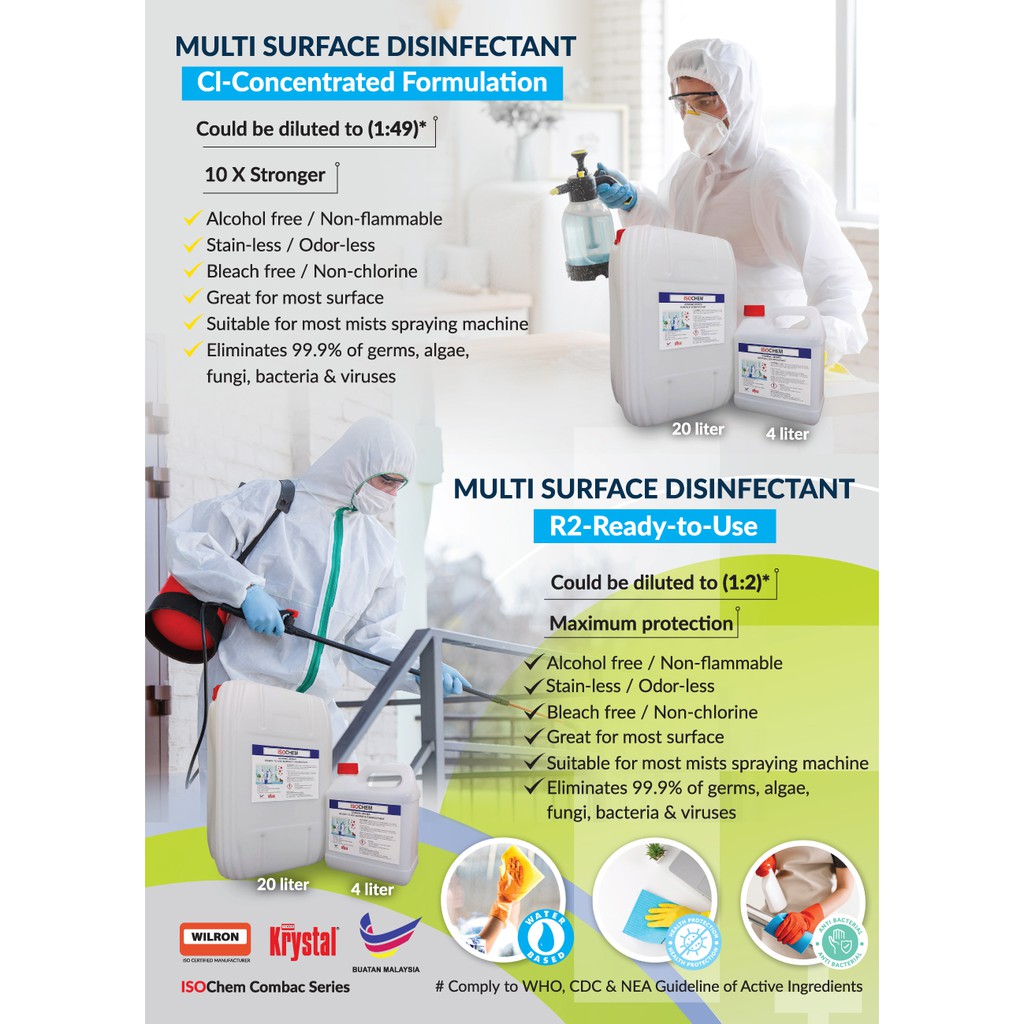 [𝗣𝗥𝗢𝗠𝗢𝗧𝗜𝗢𝗡] 𝗚𝗘𝗡𝗨𝗜𝗡𝗘 High Quality Multi Surface Disinfectant (ISO ...
