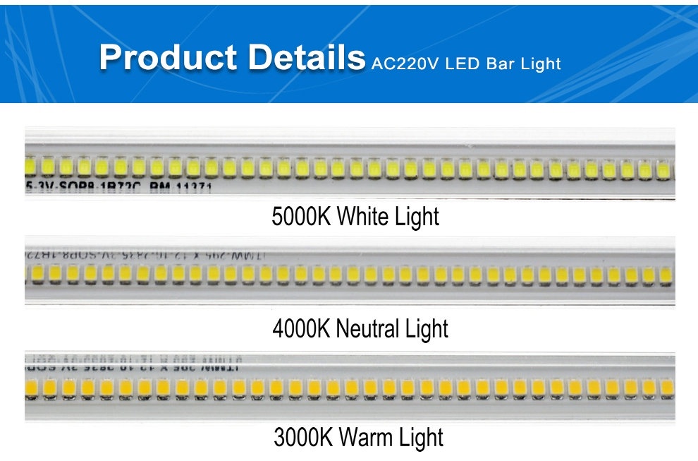 5PCs LED Tube Light 220V High Brightness 2835 30cm 50cm 72LEDs LED Bar ...