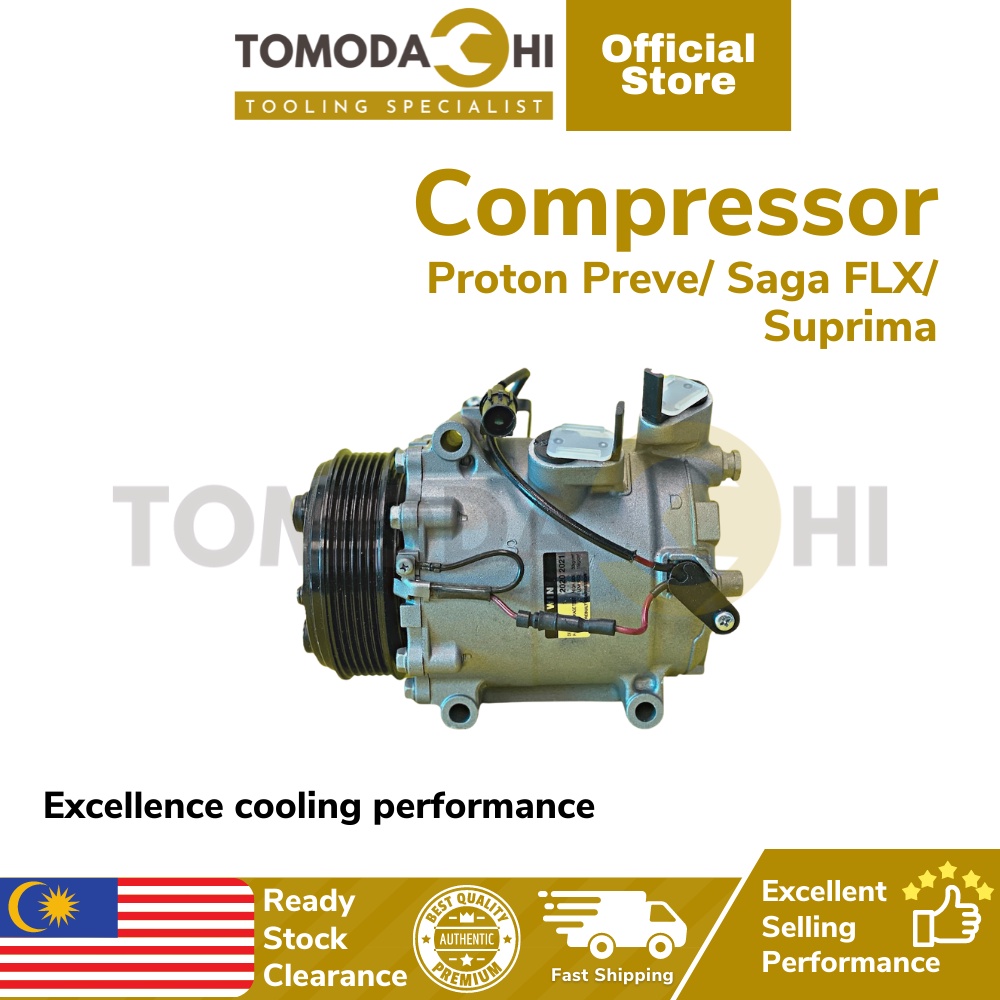 TOMODACHI Car Aircond Compressor Proton Preve/ Saga FLX/Suprima ...