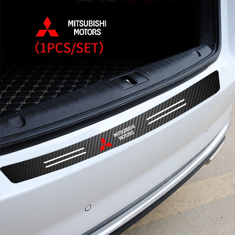 1pcs Carbon Fiber Car Trunk Sticker Car Logo Bumper Trim Protect Strip ...