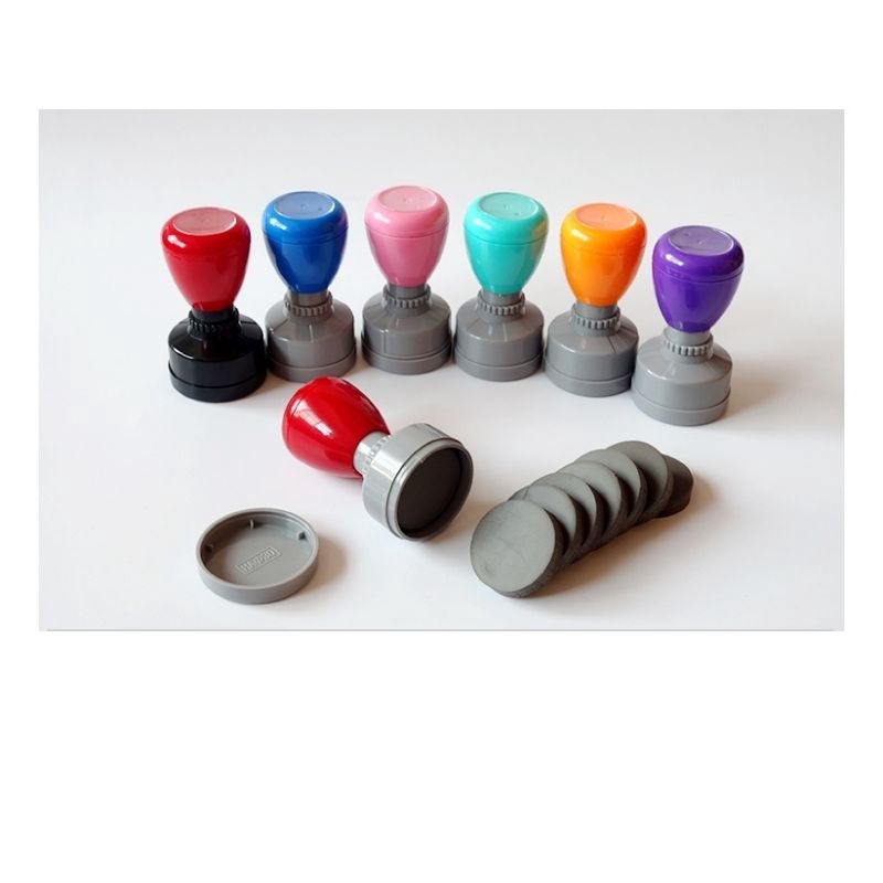 Pre-inked Rubber Stamp (Round stamp) | Shopee Malaysia