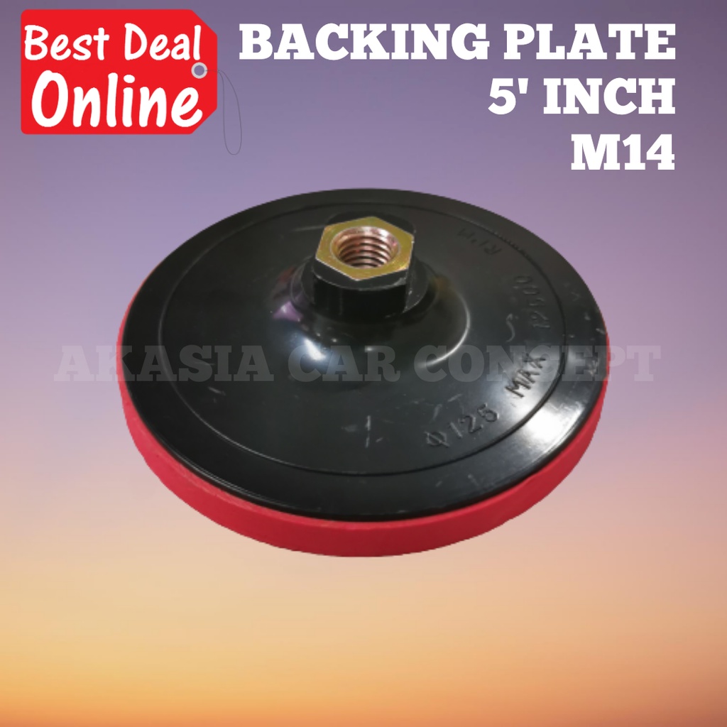 Car Polish Backing Plate M14 5 Inch (Black) | Shopee Malaysia