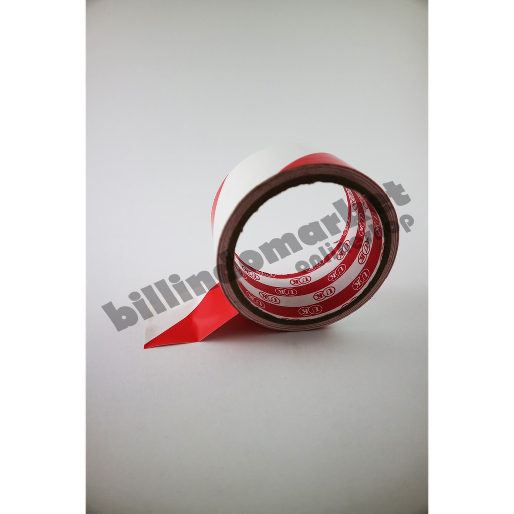 PUTIH MERAH Duct Tape Line Tape / Floor Marking / Red and White Safety ...