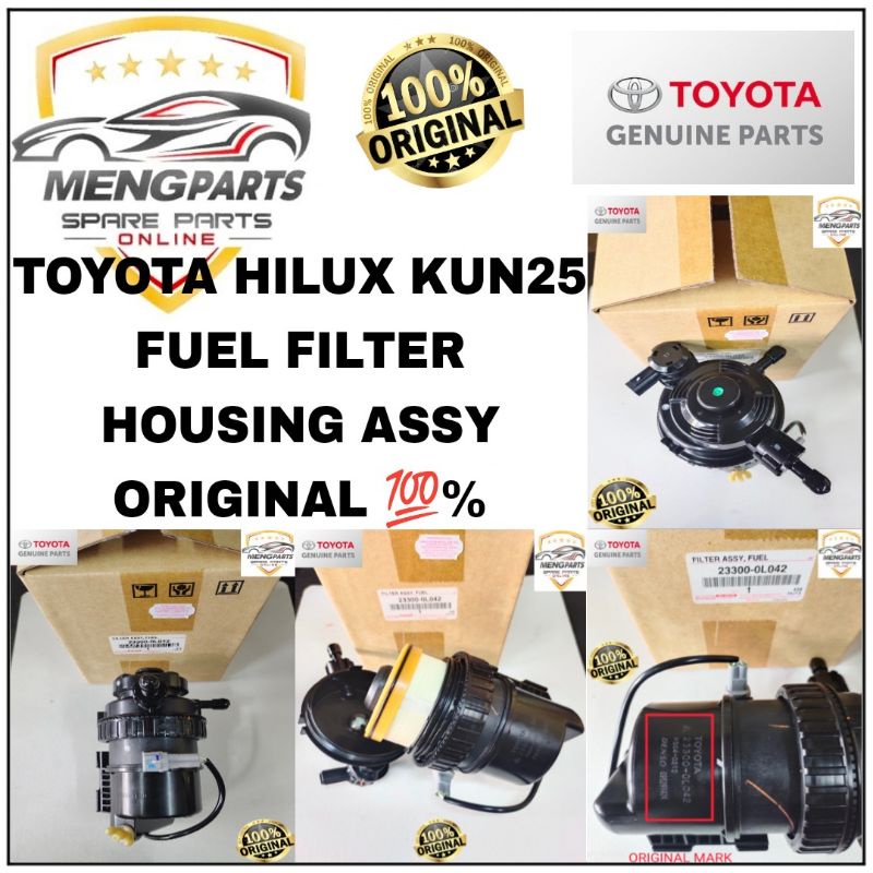 ORIGINAL 💯 % TOYOTA HILUX KUN25 FUEL FILTER HOUSING ASSY / HAND PUMP ...