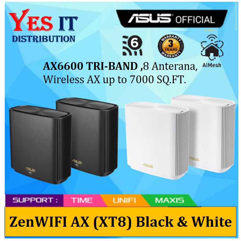 ASUS Mesh Router ZenWiFi AX (XT8) V2 AX6600 Tri-band / ZenWiFi XD5 ...