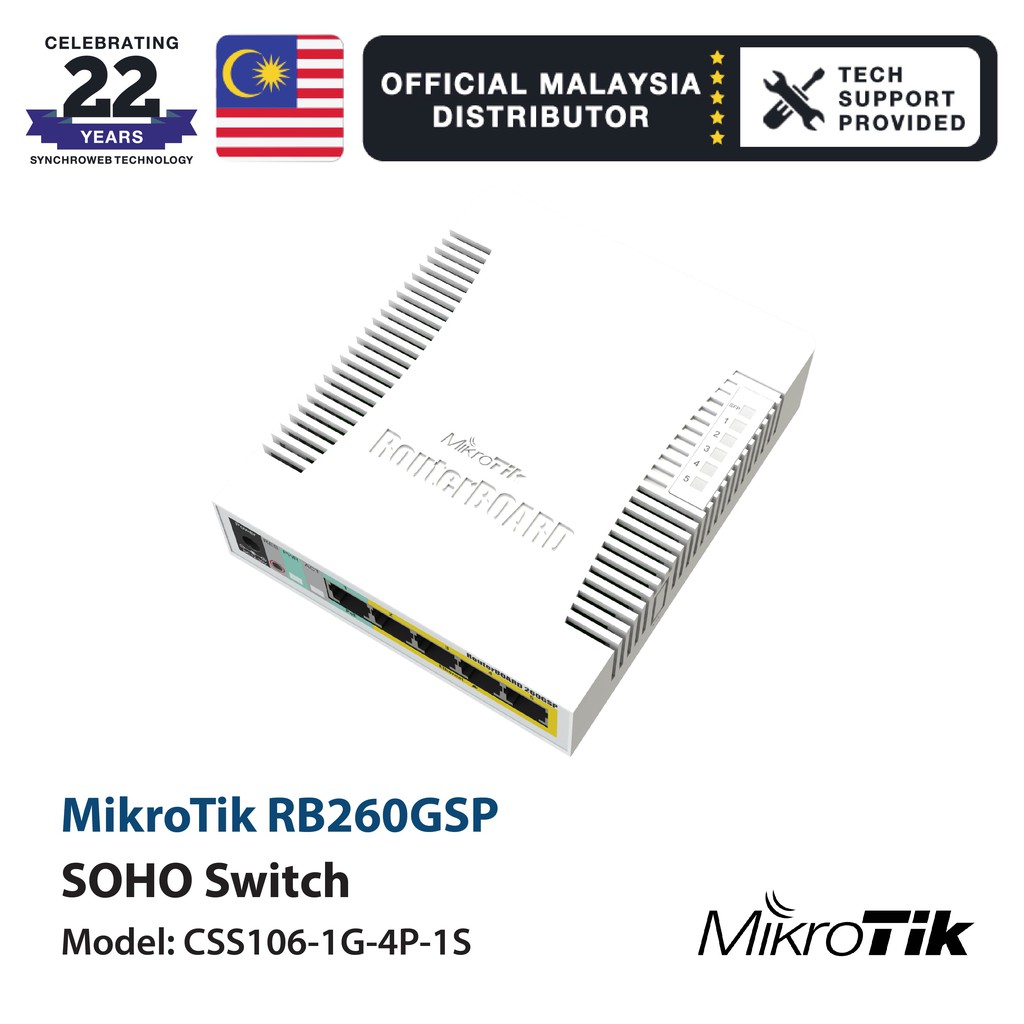 Mikrotik Networking Router RB260GSP | Shopee Malaysia