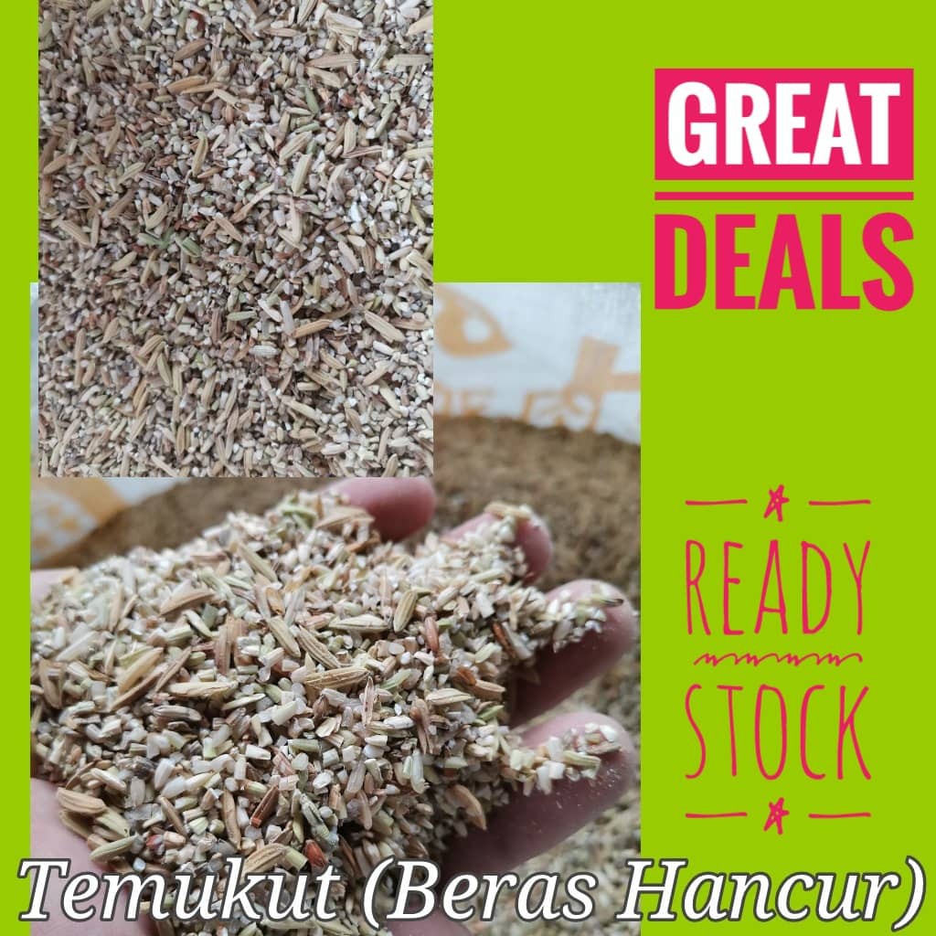 Temukut / Beras Hancur / Dedak untuk ternakan | Shopee Malaysia