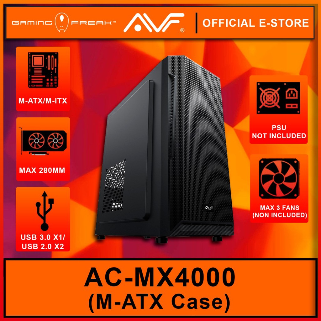 AVF-AC-MX4000 PREMIUM M-ATX TOWER PC CASE USB3.0 | Shopee Malaysia
