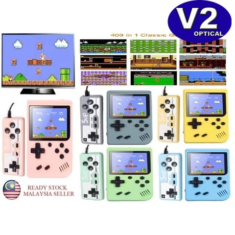 400 in 1 Original Retro Mini Gameboy Console Game Built in 400 Games AV ...