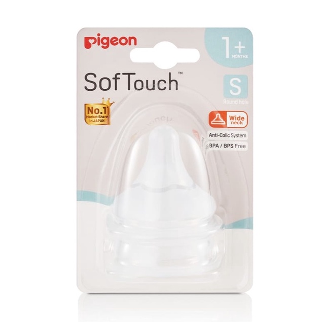 Original Pigeon Teat / Puting Pigeon / Pigeon SofTouch Wide-Neck Teat ...