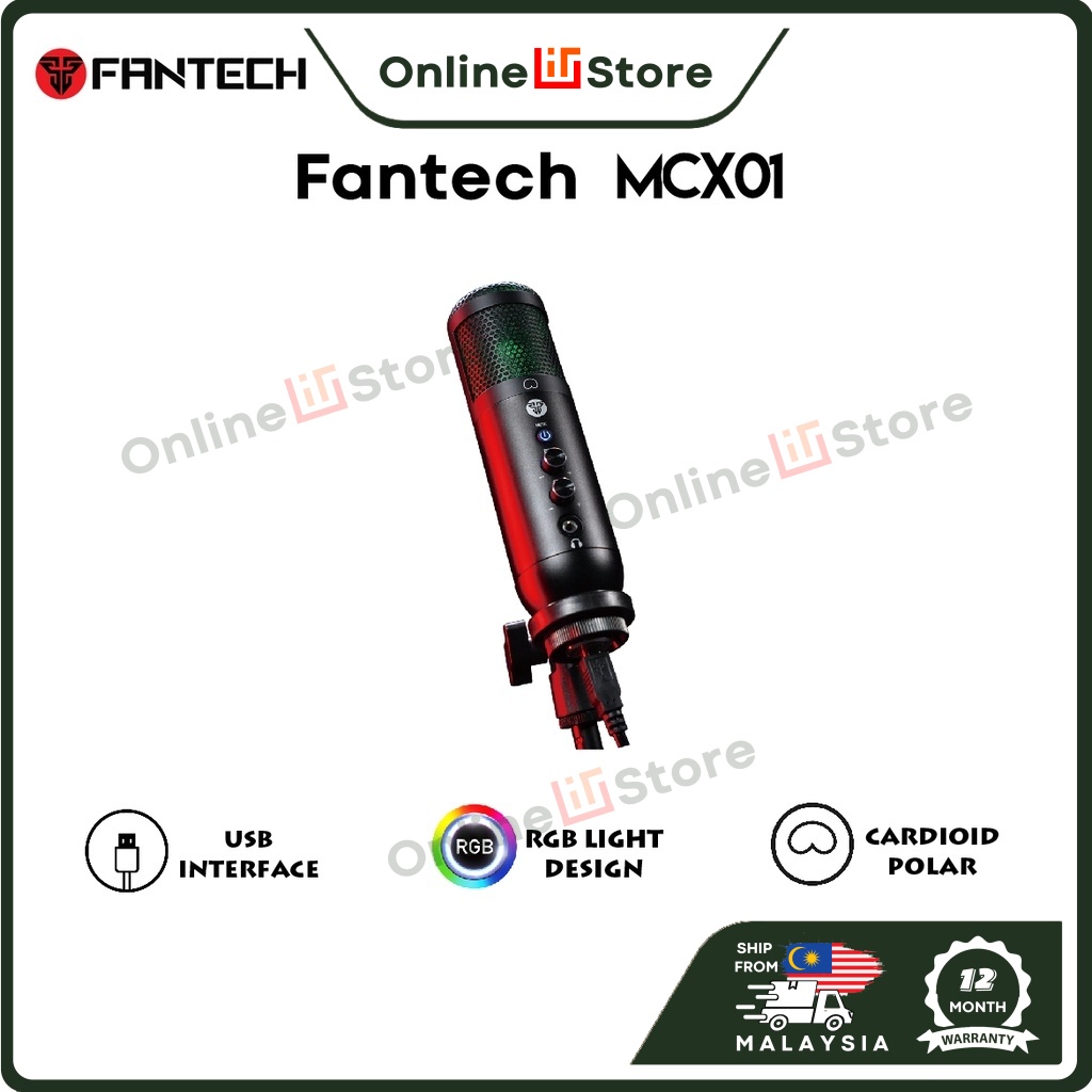 💯Fantech Professional MIC MCX01 LEVIOSA Microphones / MCX03 Leviosa Max Condenser Microphone USB ...