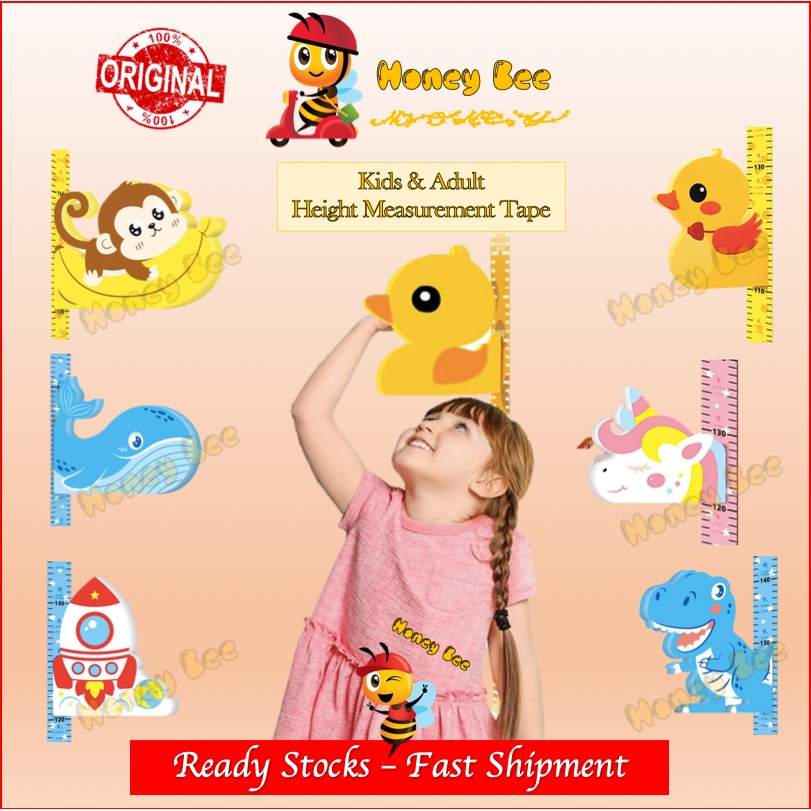 3D Kids Height Measurement Wall Sticker Ruler Baby Measure Ukur Tinggi ...