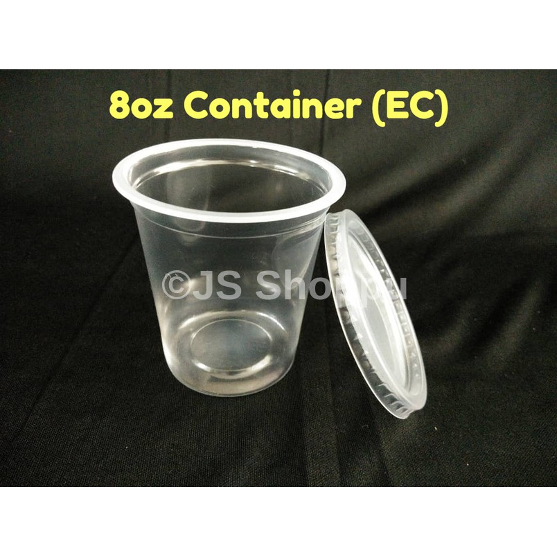 EC 8oz Round Container (100pcs±) / Disposable Plastic Food Container ...