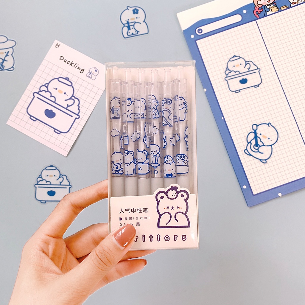 Cartoon unisex pens students Japanese cute water pen signature pen by ...