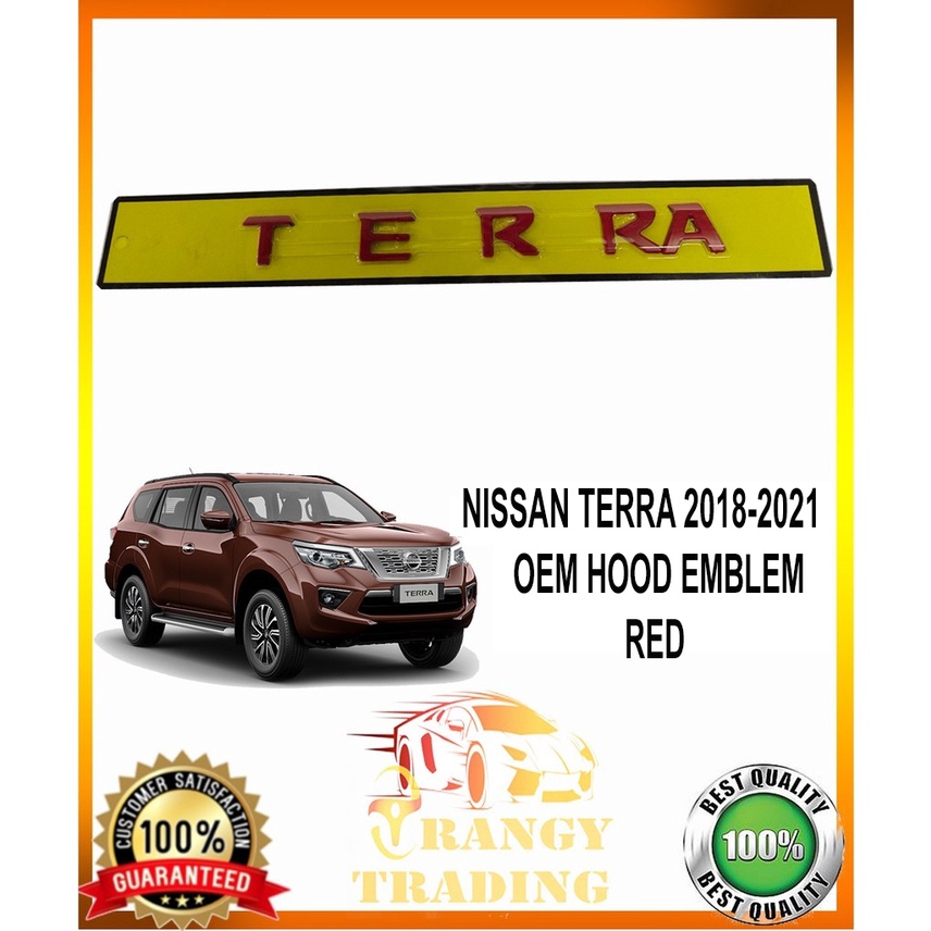 Nissan Terra 2018 to 2021 OEM Hood Emblem Red with Sticker Guide 2019 ...