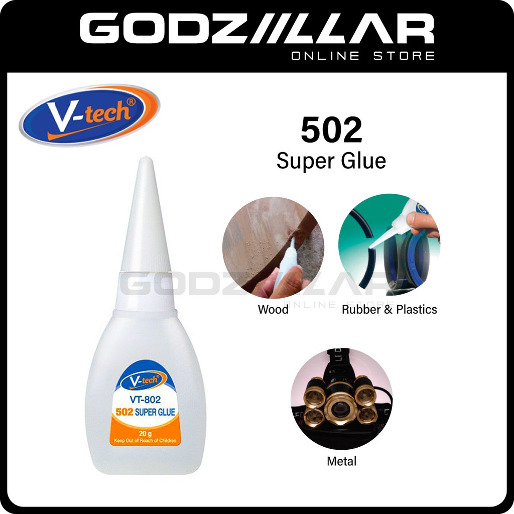 V-Tech 502 Super Glue 3 Seconds Super Glue Super Gum Cepat Kering ...
