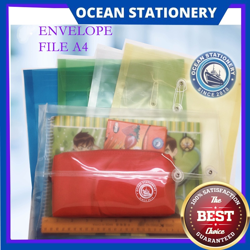 OCEAN A4 ENVELOPE FILE/A4 size Rope Document File Fail Tali , POTRAIT ...
